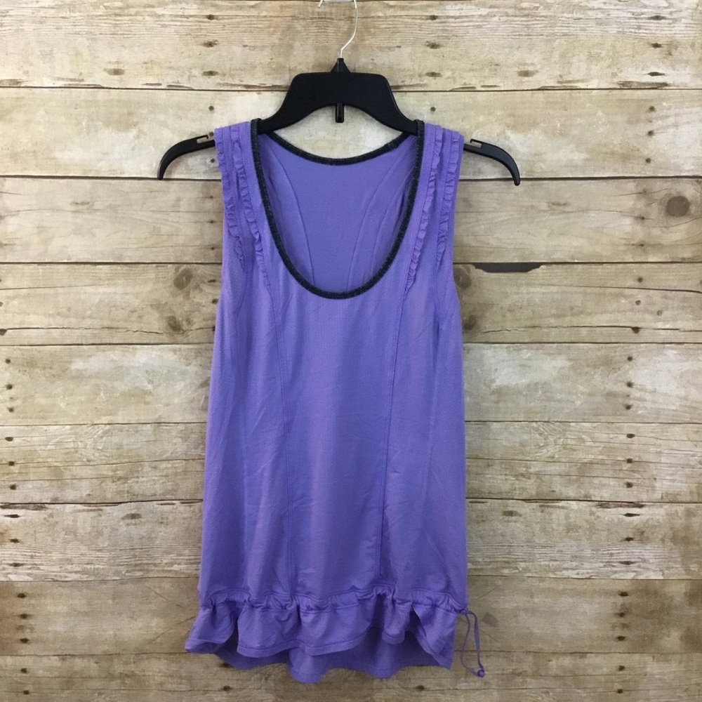 Lululemon Lavender Ruffle Cinch Waist Tank - Gem
